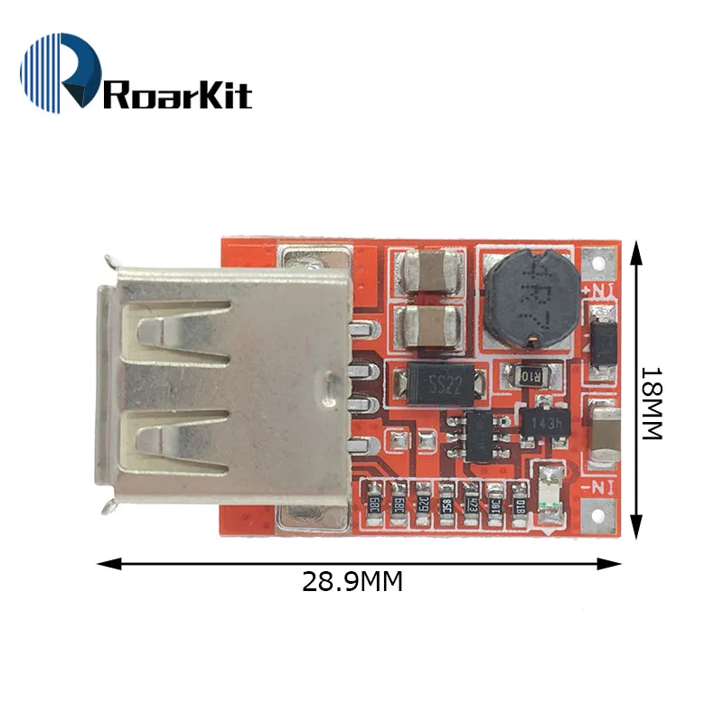 DC-DC Converter Output Step Up Boost Power Supply Module 3V to 5V 1A ...