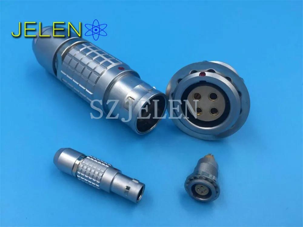 Lemo 4b Connector 4 Pin, Fgg.4b.304.clad/egg.4b.304,male Female 4 Pin ...