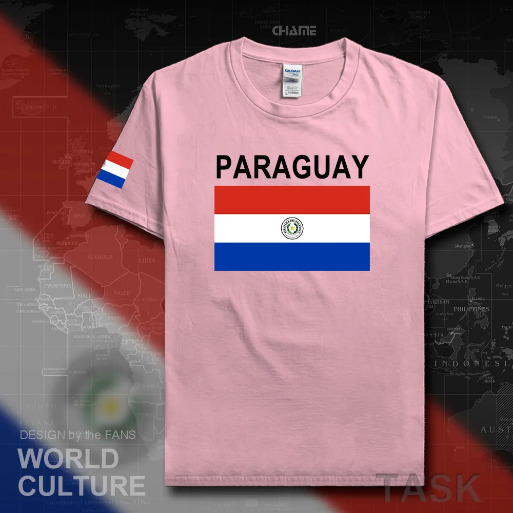 Paraguay Men T Shirt 2017 Jerseys Nation Team Tshirt 100% Cotton T ...