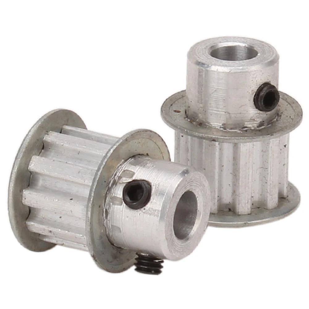 2Pcs XL Type Aluminum Timing Belt Pulley 10 Teeth 6.35mm Bore M4 Top ...