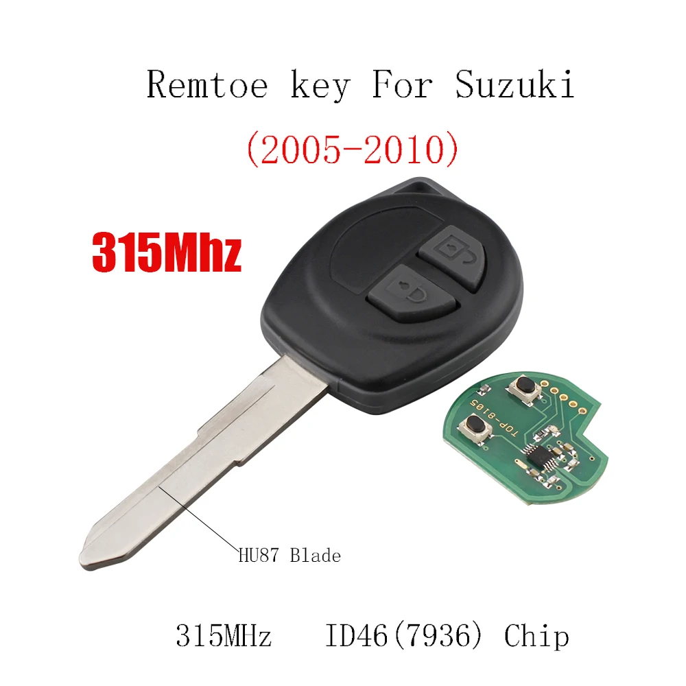 2pcs*315Mhz Remote Key Fob for SUZUKI SWIFT SX4 ALTO VITARA IGNIS JIMNY ...