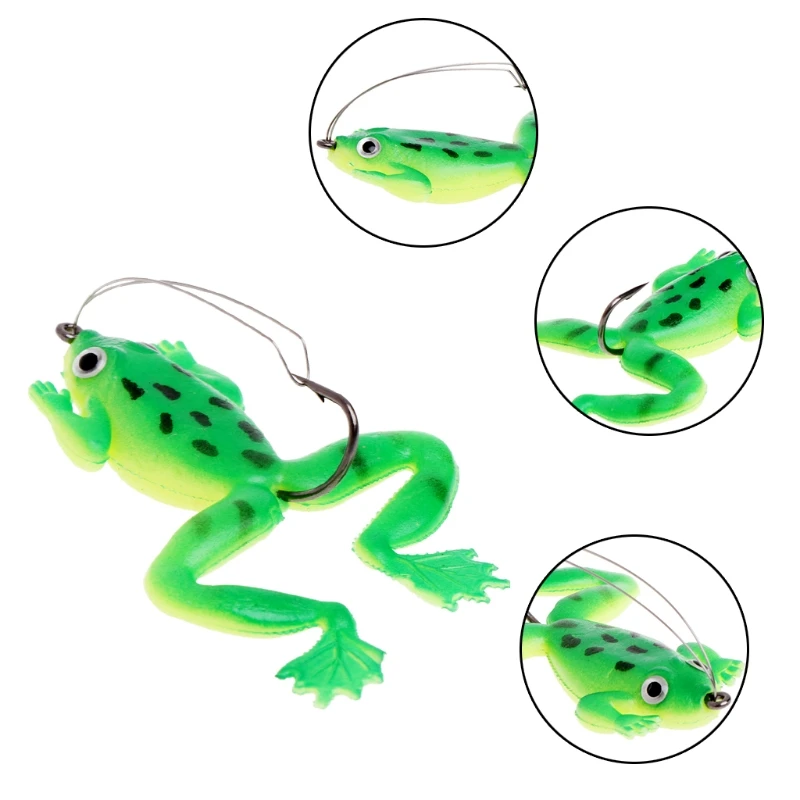 Fishing Baits Artificial Frog Soft Lure Anti Hanging Crankbait 6cm5g ...