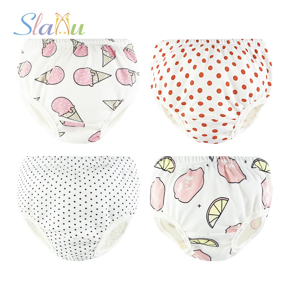 4 Piece/lot Cotton Children's Underwear Infant Newborn Disper Panties ...