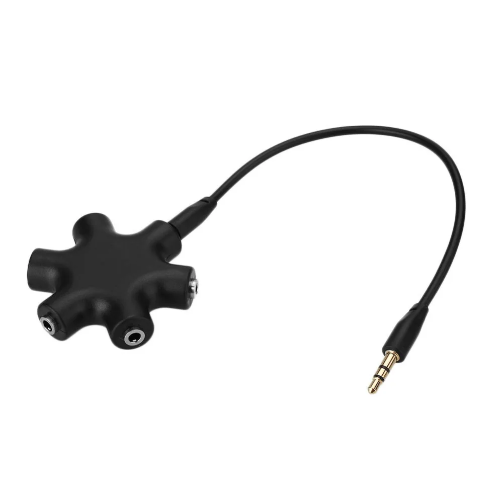 Portable-Audio-Splitter-3-5mm-Jack-6-Multi-Port-3-5-Aux-Headphone ...
