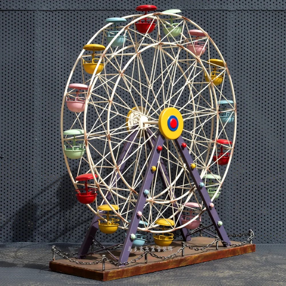 Art & Collectibles Vintage Copper Handmade Musical Wind-up Ferris Wheel ...