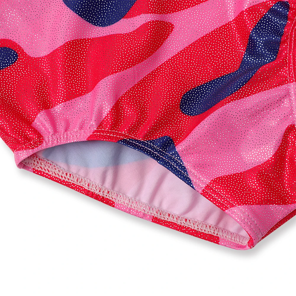 Triangle Gymnastics Sleevess Red Camo Gymnastic Leotards Dancewear ...