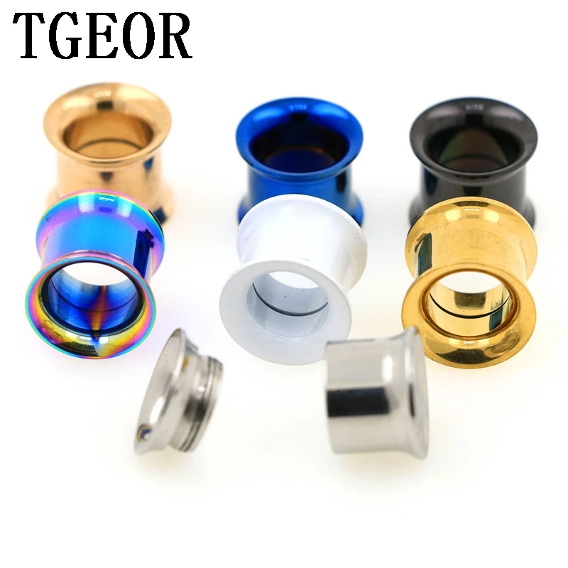 Wholesale Free Shipping 130pcs Titanium Plated Gauges Ear Tunnels ...