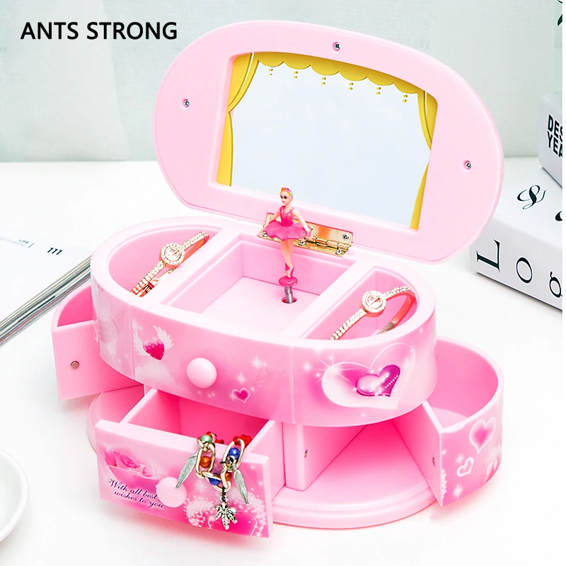 children jewelry storage box/cosmetic otating dancing ballet music ...