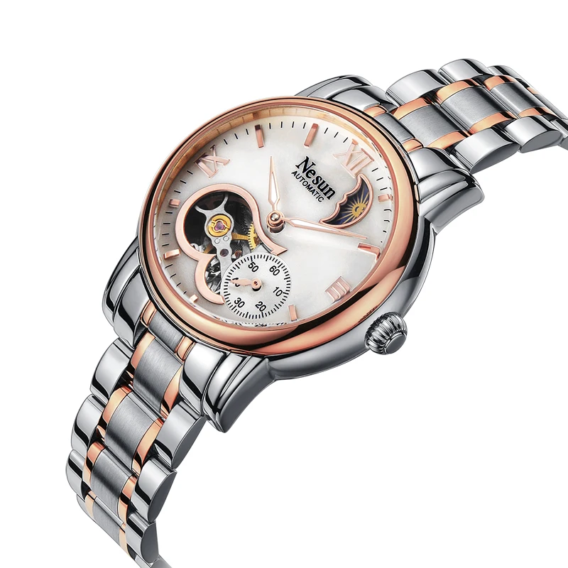 Switzerland New Luxury Brand Nesun Hollow Women Watch Automatic Self ...