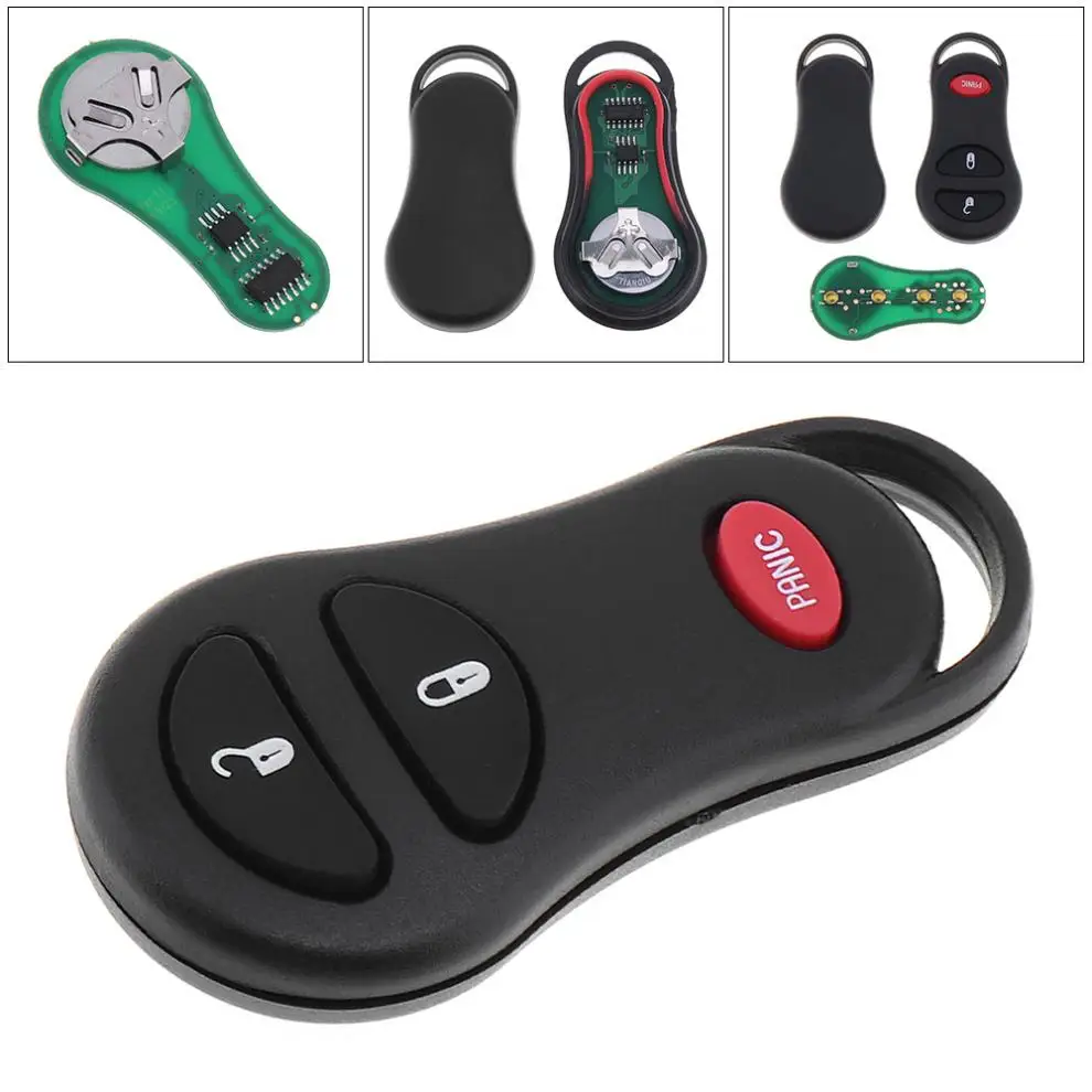 2 + 1 Buttons Uncut Replacement Keyless Entry Remote Transmitter Key ...