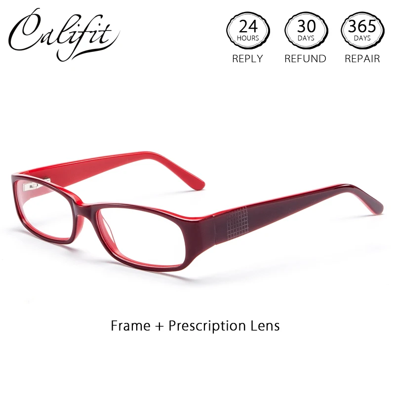 CALIFIT Vintage Computer Prescription Glasses Women Myopia 1.67 ...