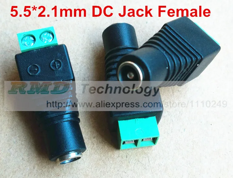 2.1x5.5mm DC Power Female Plug Jack Connector 10pcs/lot Socket Adapter ...