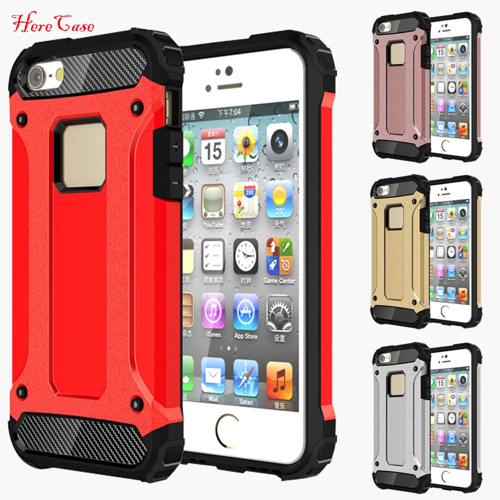 Gold Diamond Armor case bumper on for iPhone 5s case Anti Knock Leather ...