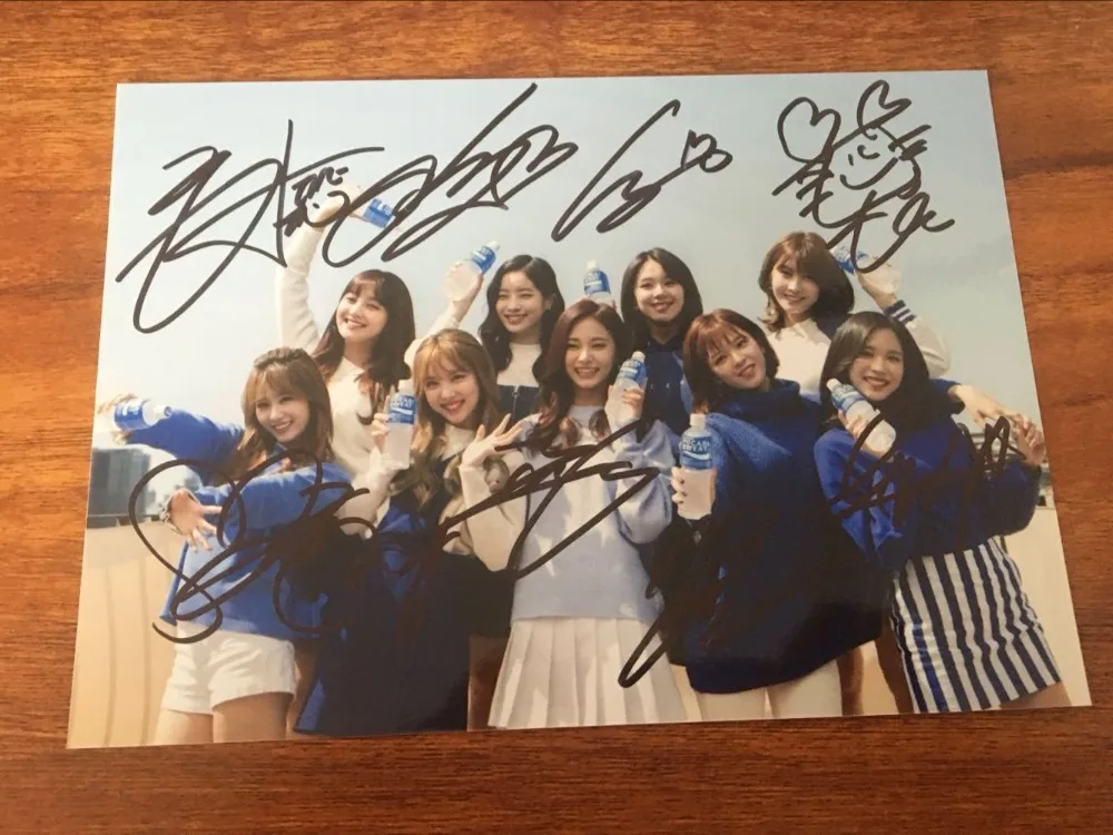 Twice Autographed Signed Photo 5*7 Inches Authentic Freeshipping 062018 ...