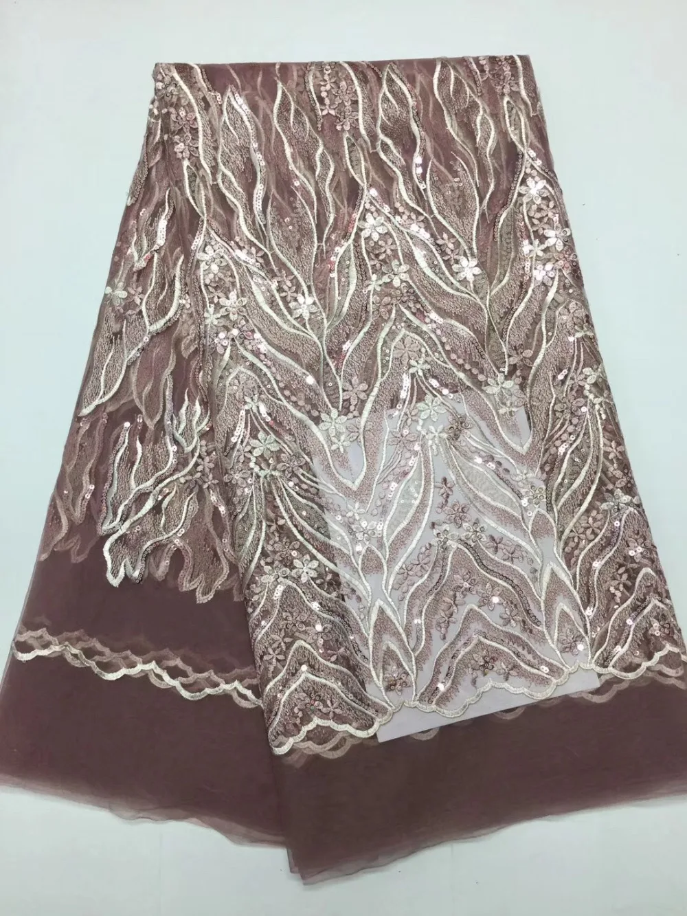 2018 Mais Recente Tecido Lantejoulas Renda Líquida Para O Casamento ...