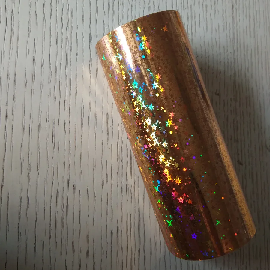Hot Stamping Foil Holographic Foil Gold Stars Glittery Pattern Hot ...