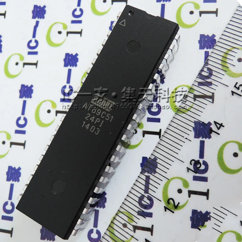 50PCS AT89C51 24PI original DIP40 8 bit microcontroller 4KB MCU flash ...