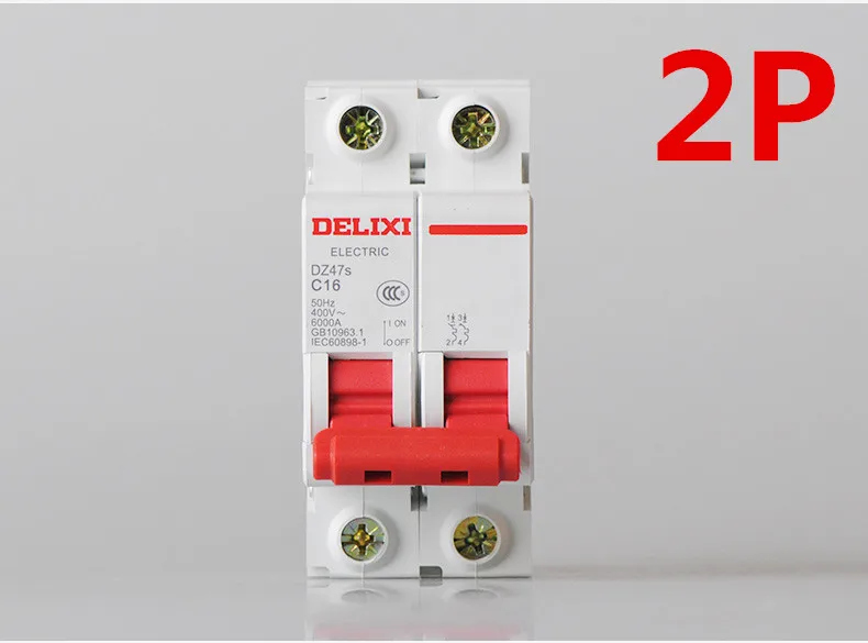 Delixi Mini Circuit Breaker Mcb D Type Dz47 2p 1a 2a 3a 6a 10a 16a 20a 25a 32a 40a 50a 63a 80a ...