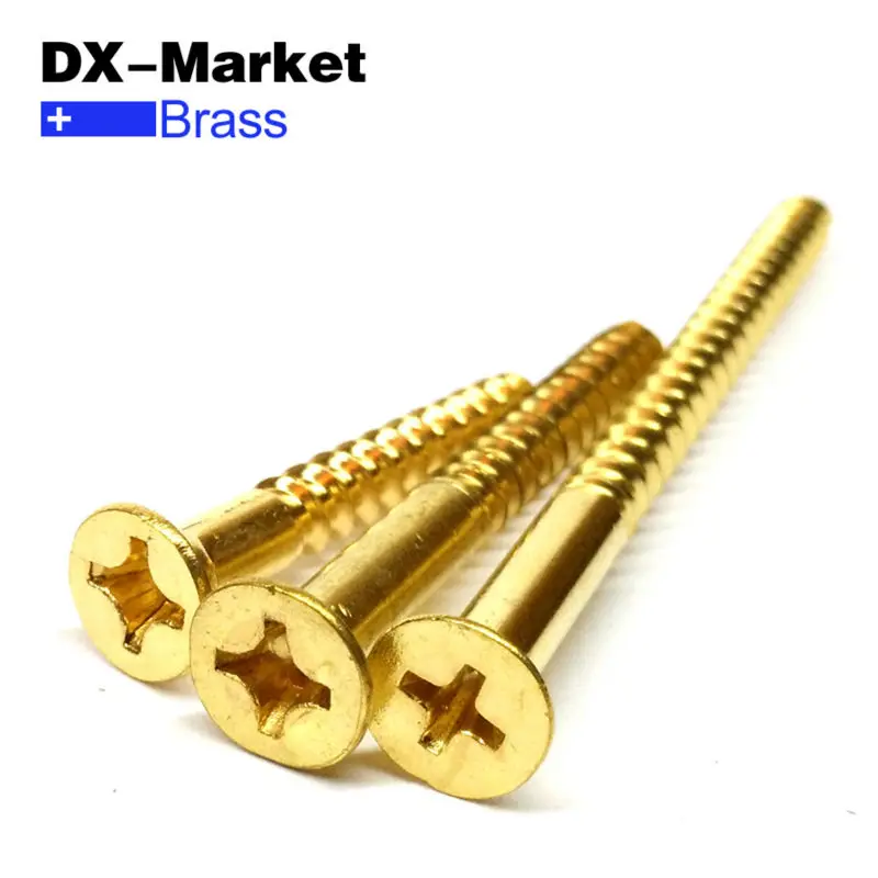 m4 Brass Slotted Countersunk Head screws , 4mm antirust wood Screws ...
