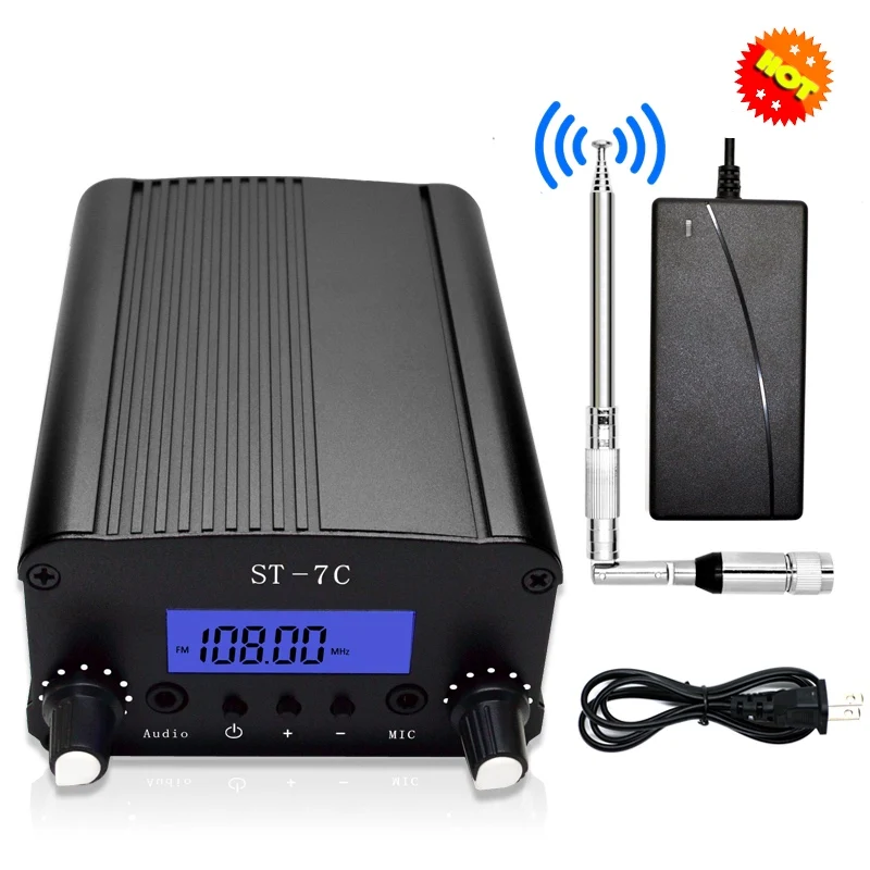 1/conjunto 1w/7w Fm Transmissor De Transmissão Estação De Rádio ...