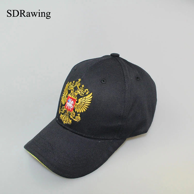 New Unisex 100% Cotton Outdoor Baseball Cap Russian Emblem Embroidery ...