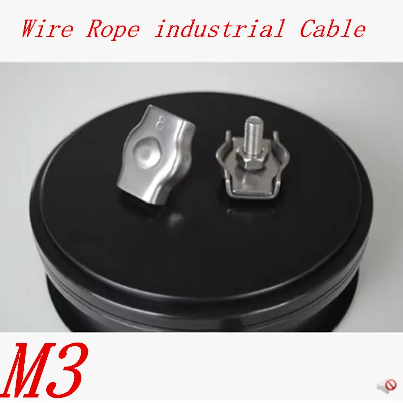 10pcs m3 304 Stainless Steel Wire Rope Grip Cable Simplex Clamp for 3mm ...