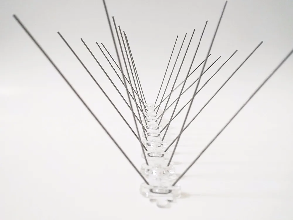 Stainless-steel-Bird-Spike-strips-4-row-pins-Clear-UV-Protected-Base ...