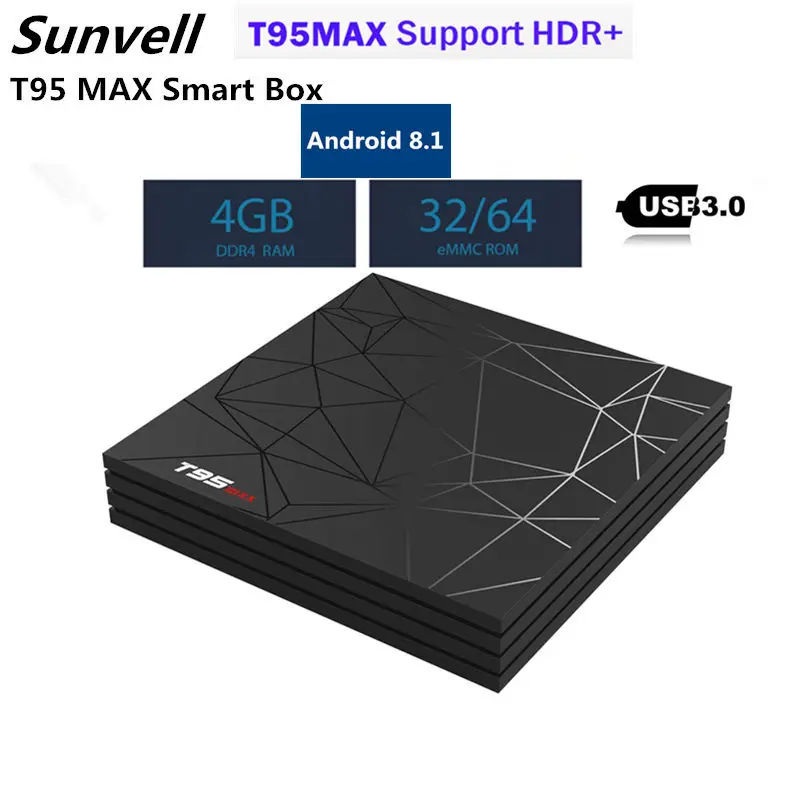 Sunvell T95 Max Tv Box Android 8.1 Allwinner H6 4gb Ddr4 32gb / 4gb ...