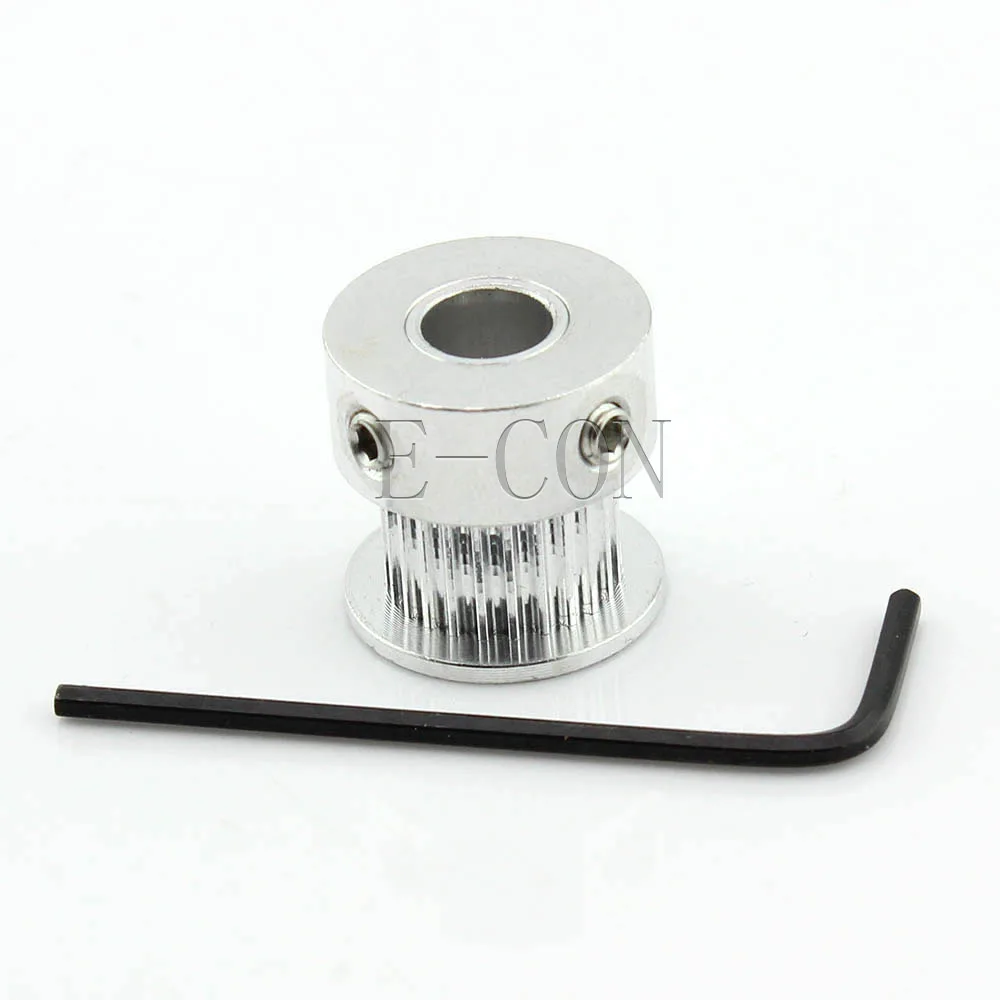 100pcs/lot Gt2 Timing Pulley 24 Teeth Alumium Bore 8mm Teeth Width 10mm ...