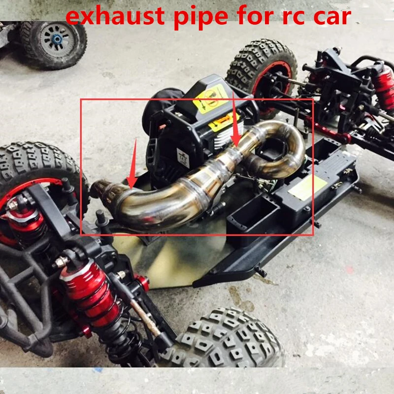Remote-Control-Car-Gasoline-Truck-Metal-Welding-Exhaust-Pipe-Nitro ...