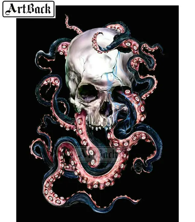 Acrylic Skull/ Snake Painting Painting Art & Collectibles etna.com.pe