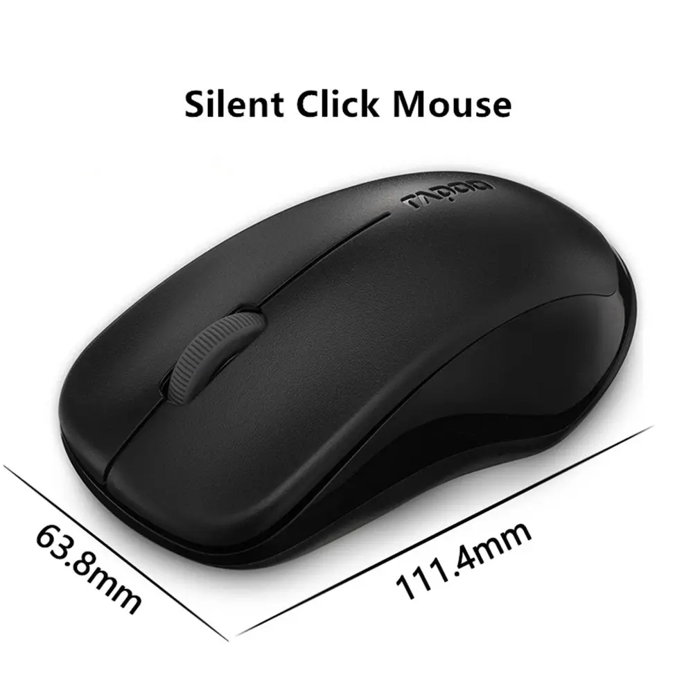 Hot Offer Original Rapoo Silent Wireless Optical Mouse Mute Button ...