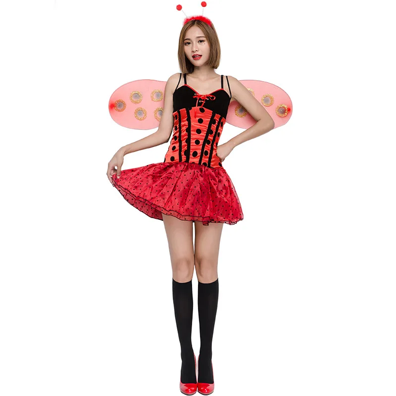 New Red Ladybird Cosplay Halloween Costume Performance Fantasic Costume ...