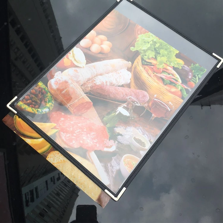1 sheet 2 View PVC A4 Menu Covers Fits A4 Paper Protective corner ...