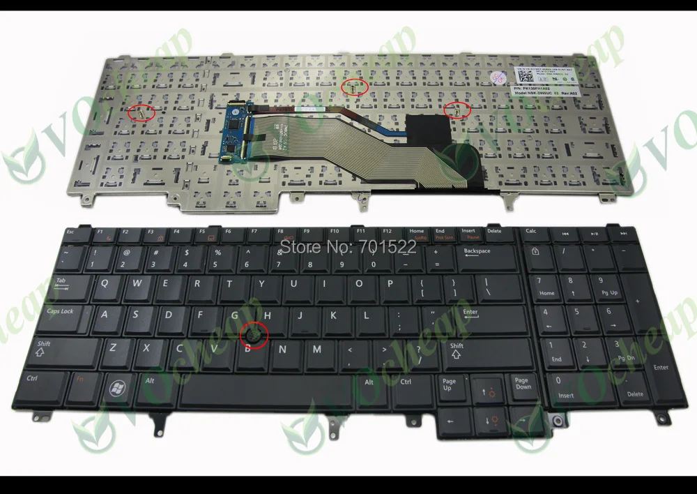 New Notebook Laptop Keyboard For Dell Latitude E6520 E5520 E5530 E6530 E6540 M4700 M6700 E5520m