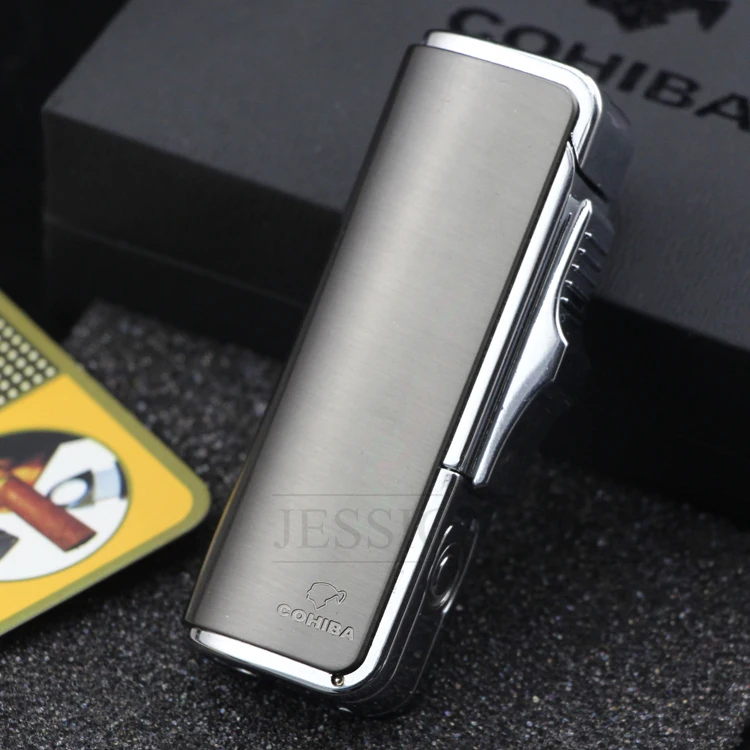 Blue Flame Refillable Jet Lighter Butane Gas Cigar Cigarette Smoking ...