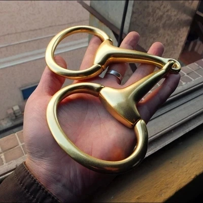 Diy Leather Craft Hardware Classics Solid Brass Snaffle Bit For A Horse ...