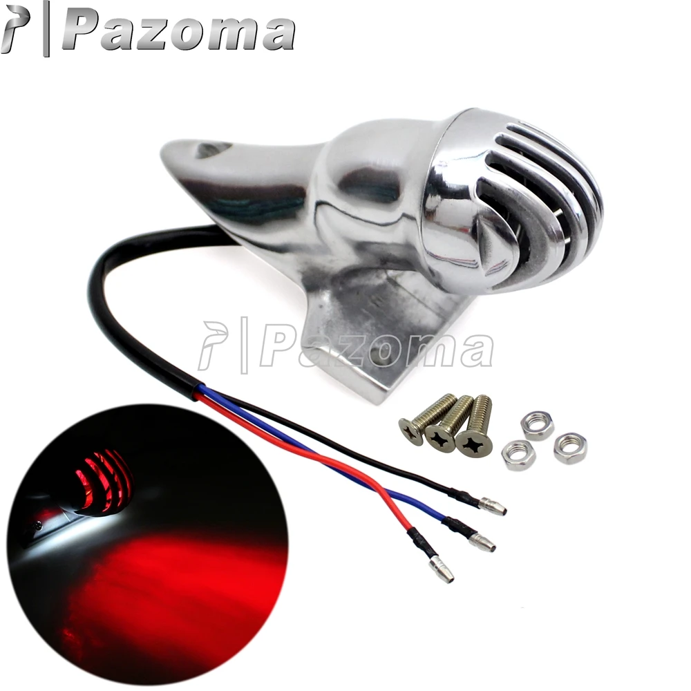 Retro Polished Grille Led Brake Tail Light Stop License Plate Light For ...