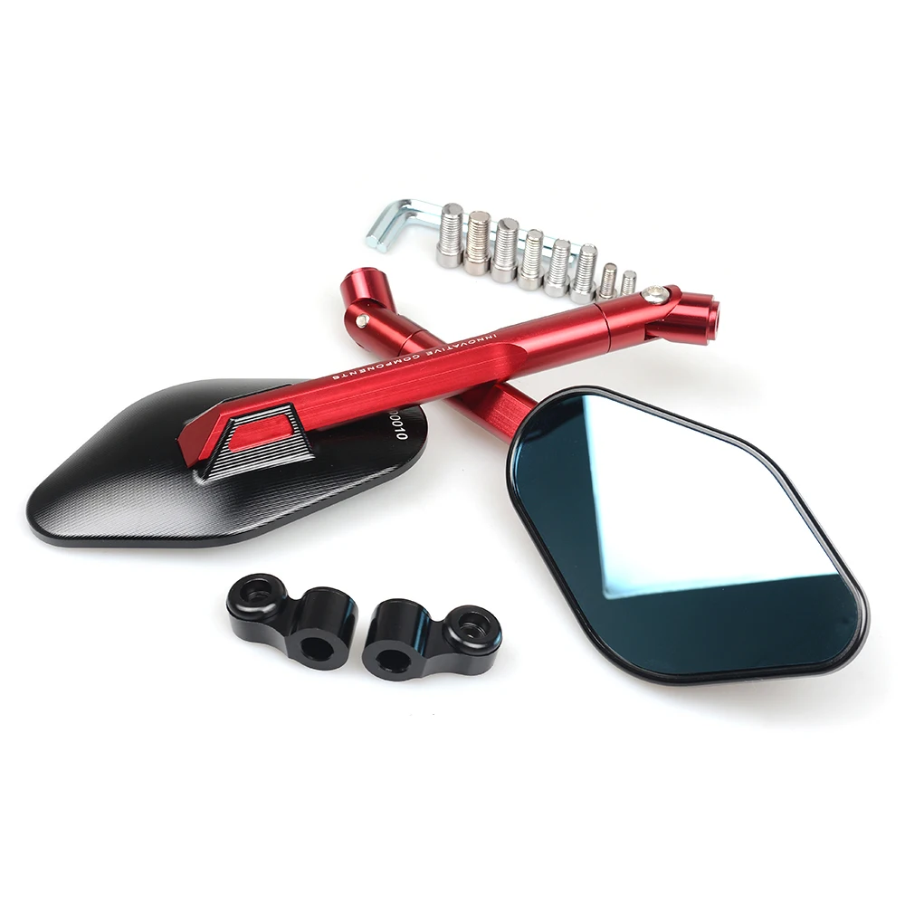 For 1pair Universal Motorcycle Cnc Aluminium Backup Rearview Mirrors