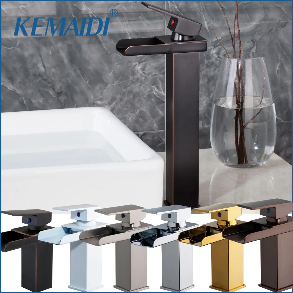 KEMAIDI grifos de cascada para baño, grifería de latón antiguo ...