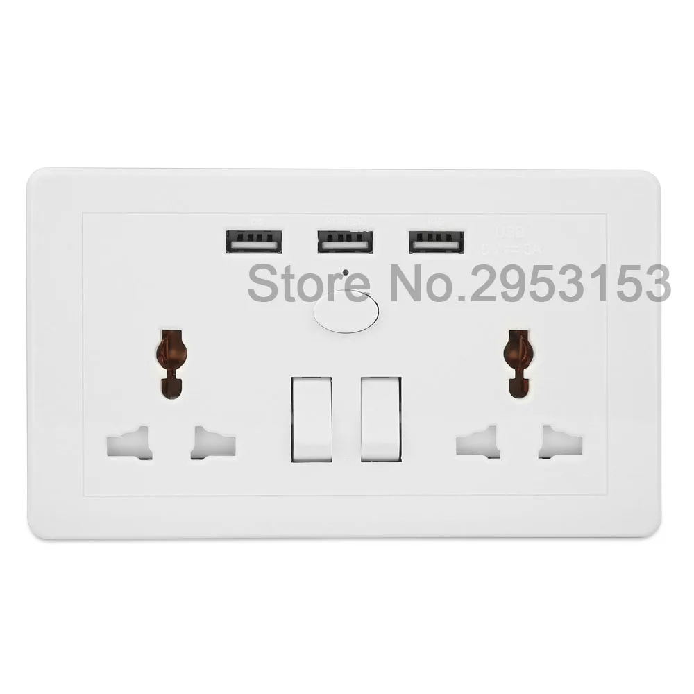 Universal-Standard-3-Ports-USB-socket-Multifunction-UK-AU-Plug-USB ...