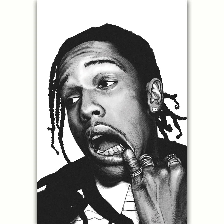 Aliexpress.com : Buy MQ1257 Funny ASAP Rocky Rap Music Hip Hop Print ...