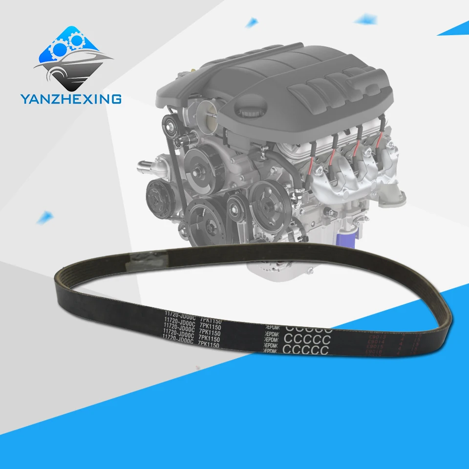 Fan Belt Oem:11720-jd00c 7pk1150 For Nissan Qashqai J10,jj10 2007 2008 ...