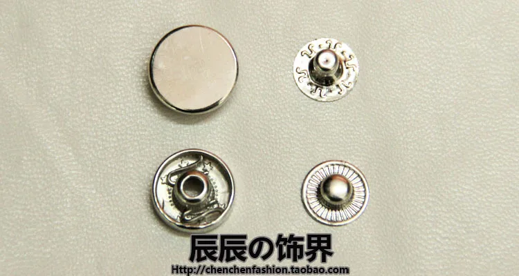 20MM Metal button snap button Copper buttons sliver color four piece ...
