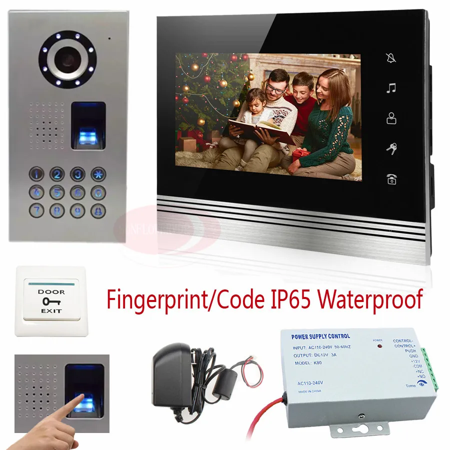 Video Intercom With Fingerprint recognition/Password unlock Intercom ...
