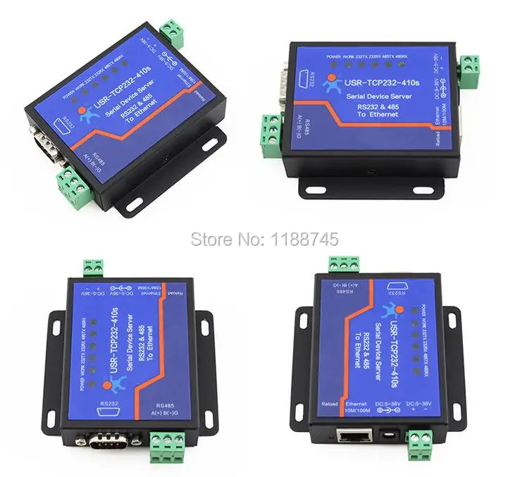 [USR TCP232 410s] RS232 RS485 시리얼 TCP/IP 변환기 DHCP/DDNS/웹/버스|rs232 ps2 ...