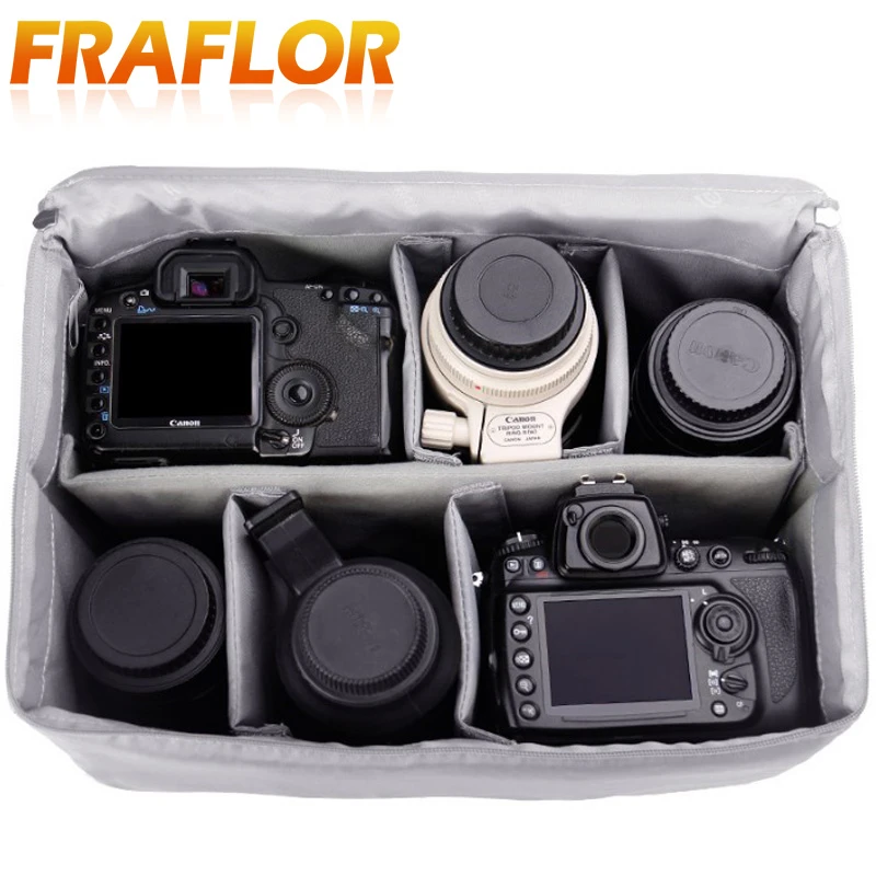 Waterproof Moisture proof Nylon Zipper Insert Padded Handle DSLR Camera ...