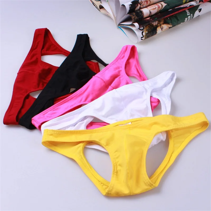 Men New Style Low Waist Sexy Underwear G String Backless Briefs Wonderjock Bikini Underpants Man