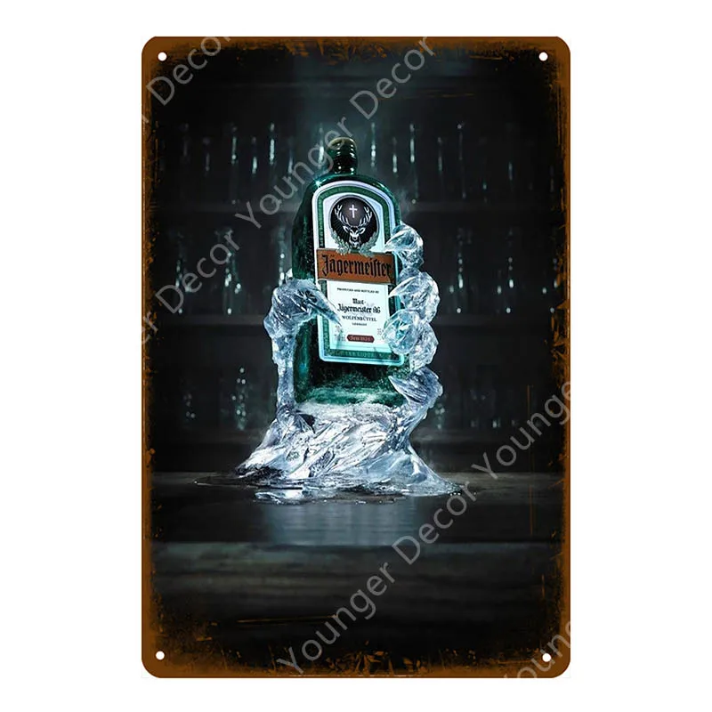 Jagermeister Deer Head Metal Poster Jager Bombs Wine Plate Vintage Wall ...