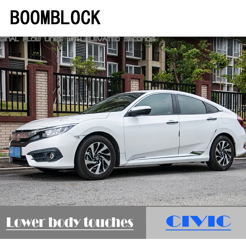 BOOMBLOCK Auto Car Styling Modified Stainless Steel Stickers For Honda ...